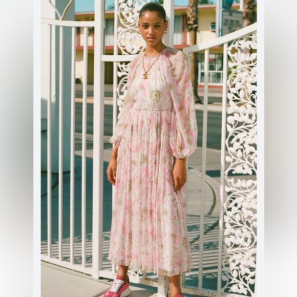Zimmermann | Dresses | Zimmermann Pink Floral Dress | Poshmark